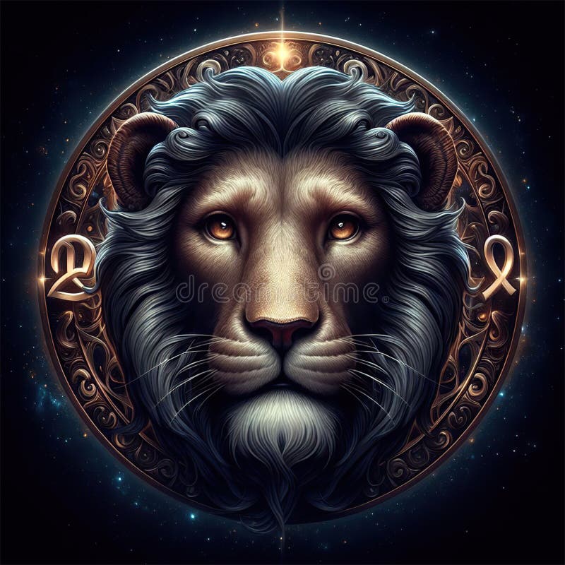 Leo Zodiac Sign. Leo Horoscope Sign Stock Illustration - Illustration ...