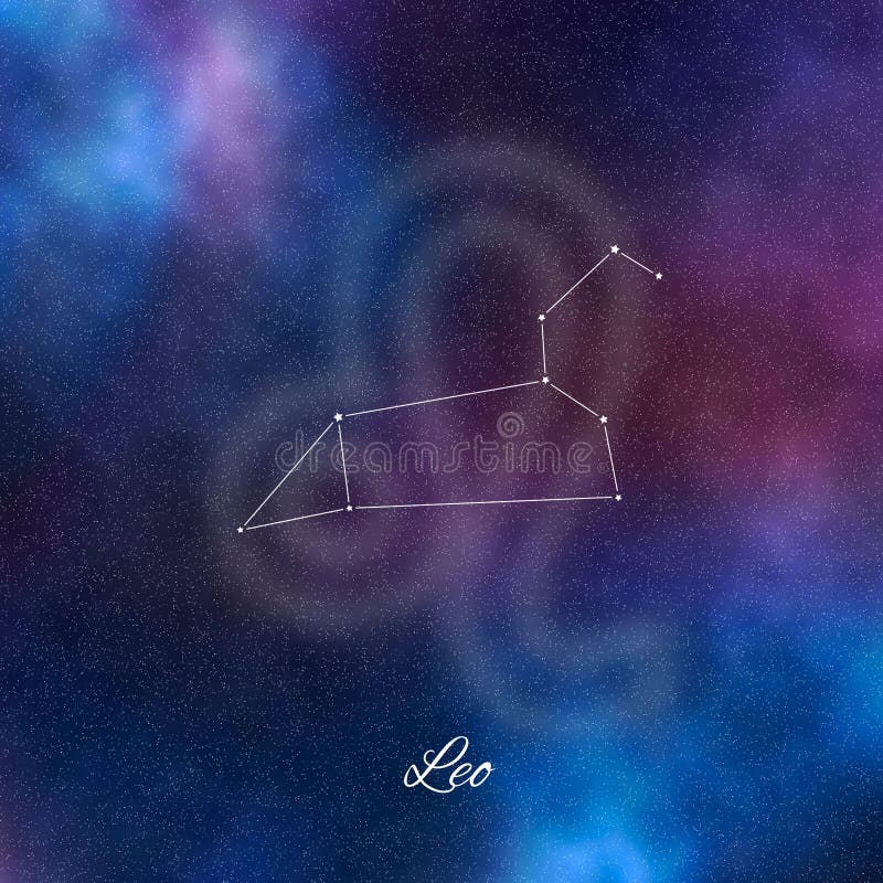 Leo Zodiac Sign, Leo Symbol Stock Illustration - Illustration of heaven ...