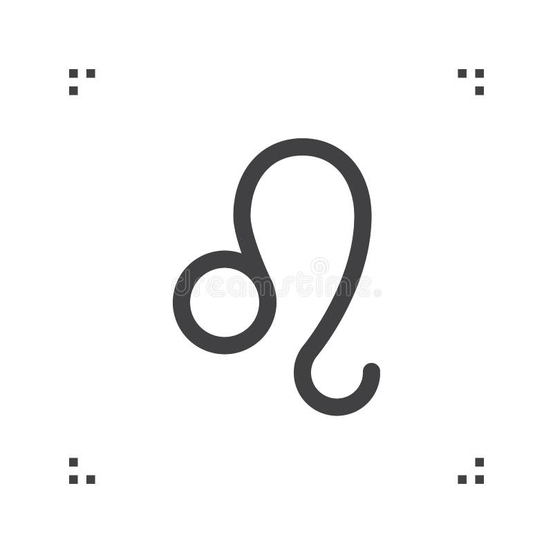 Leo Zodiac Vector Sign Horoscope Symbol Astrology Line Icon L Stock