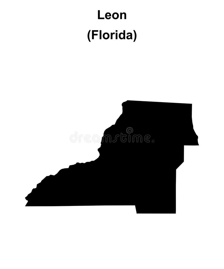 Leon outline map stock vector. Illustration of contour - 357889457