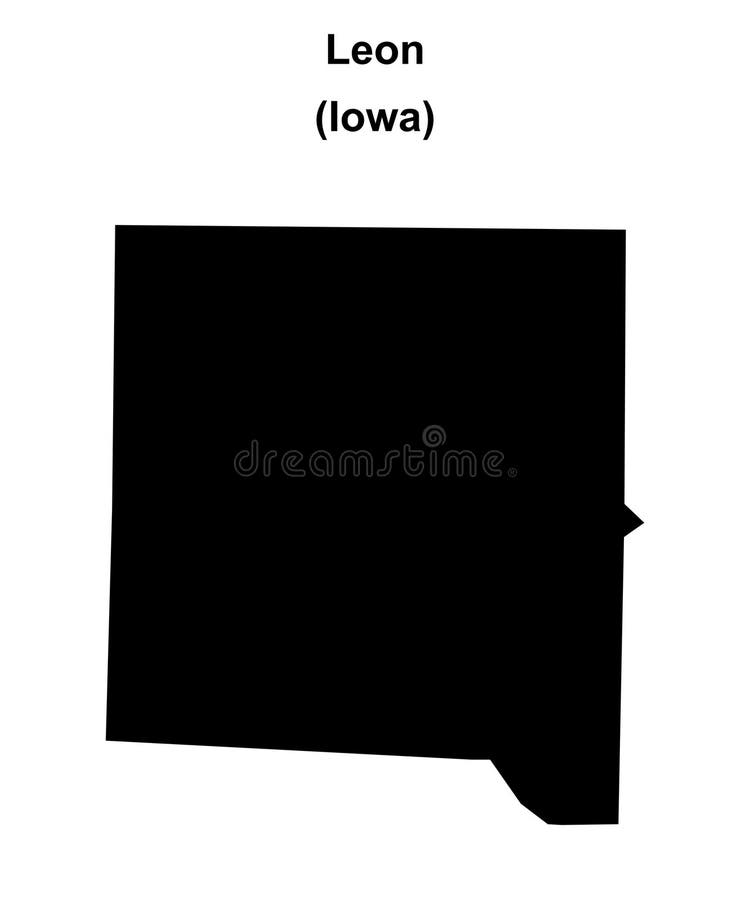 Leon outline map stock illustration. Illustration of cartography ...