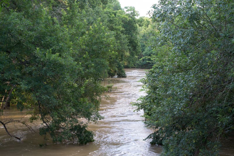 Leon River flood stage stock photo. Image of texas, heavy - 102331042