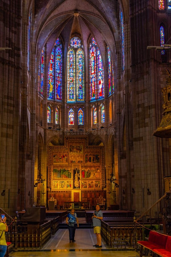 Leon, Spain, June 9, 2022: Interior of the Cathedral in Spanish ...