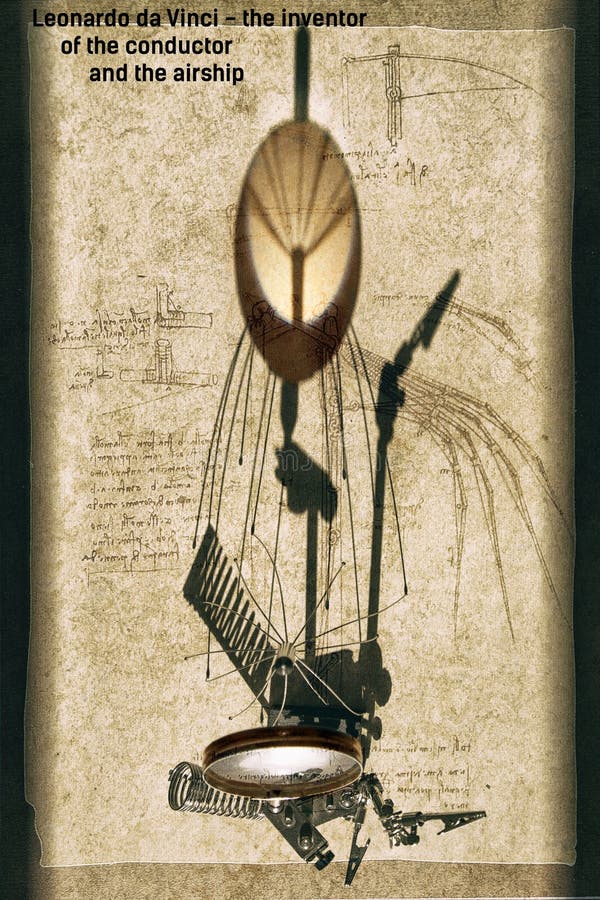 Leonardo Da Vinci Inventor of the Conductor and the Airship Stock Photo ...