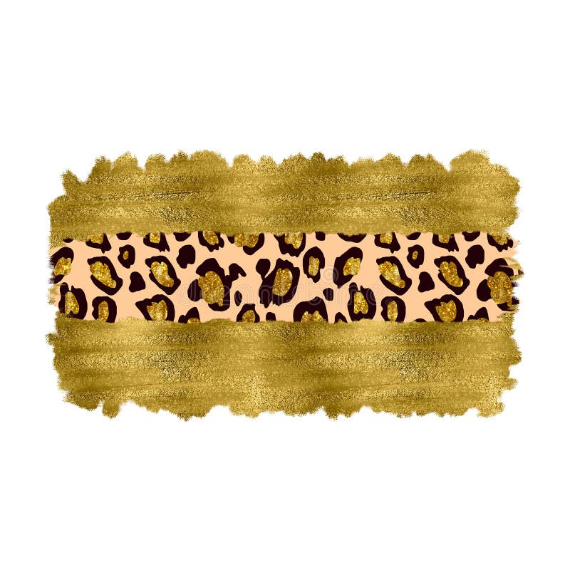 Leopard Brush Paint Stroke. Stock Backdrop Illustrtion. Stock Image ...