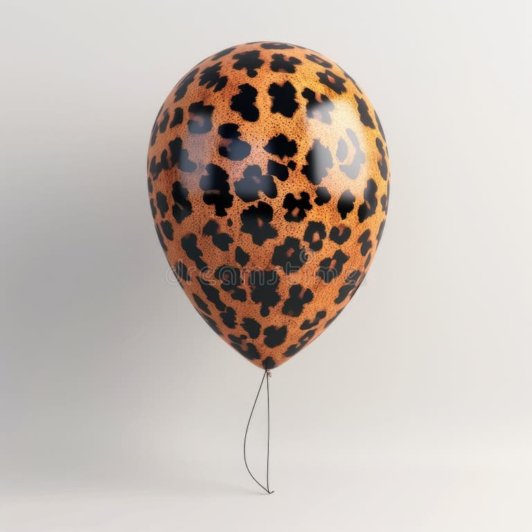 Leopard Air Balloon Design on Isolated Background Stock Image - Image ...