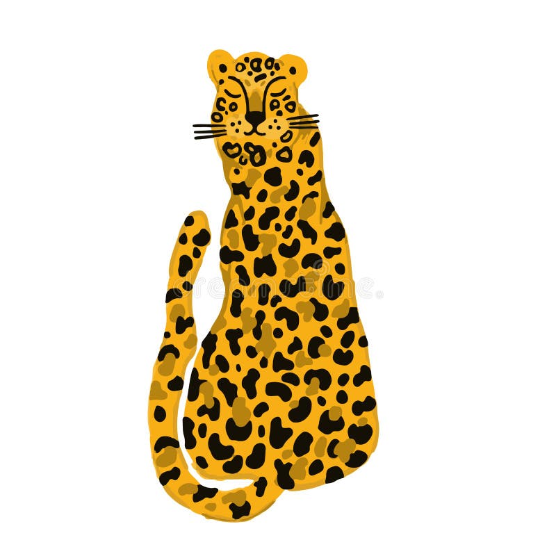 Leopard Animal Seamless Pattern. Tropical Plant Leaves Background Stock ...