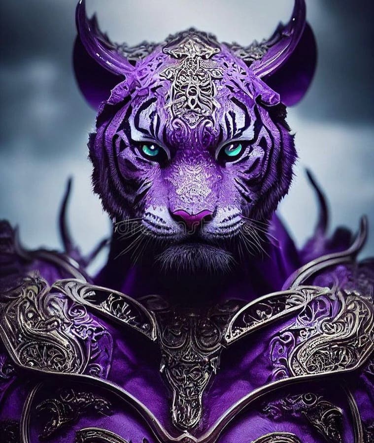 A leopard in armor stock illustration. Illustration of face - 270897065