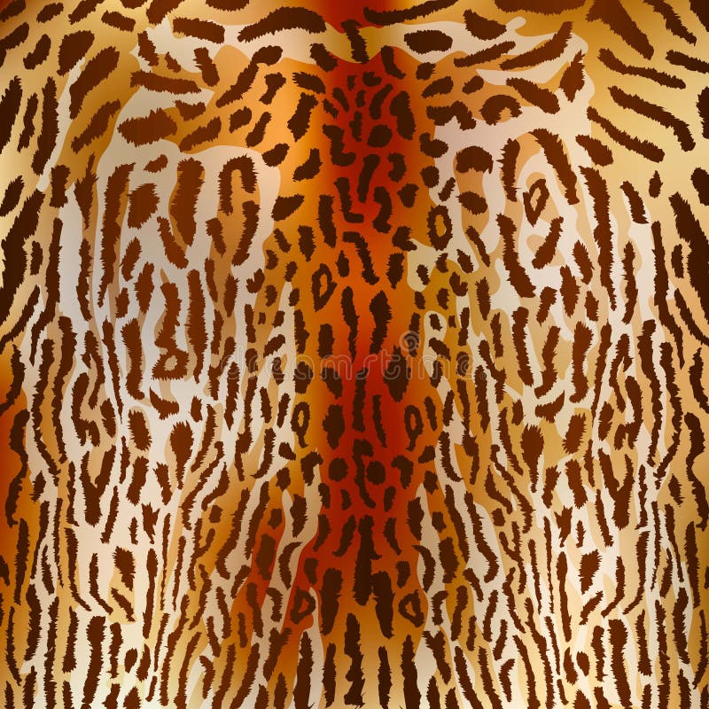 Leopard Skin Pattern. Vector Seamless Texture. Animal Print, Jaguar ...