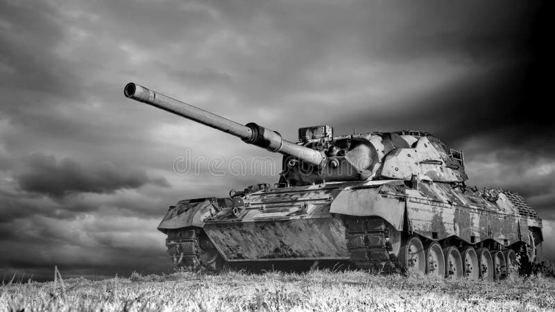 Leopard battle tank stock photo. Image of force, clouds - 158611084