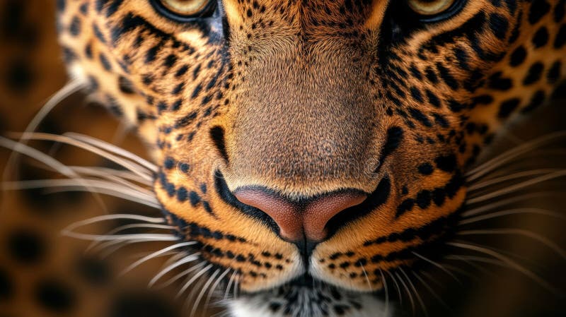 Leopard Close Up Showing Nose Whiskers Stock Photos - Free & Royalty ...