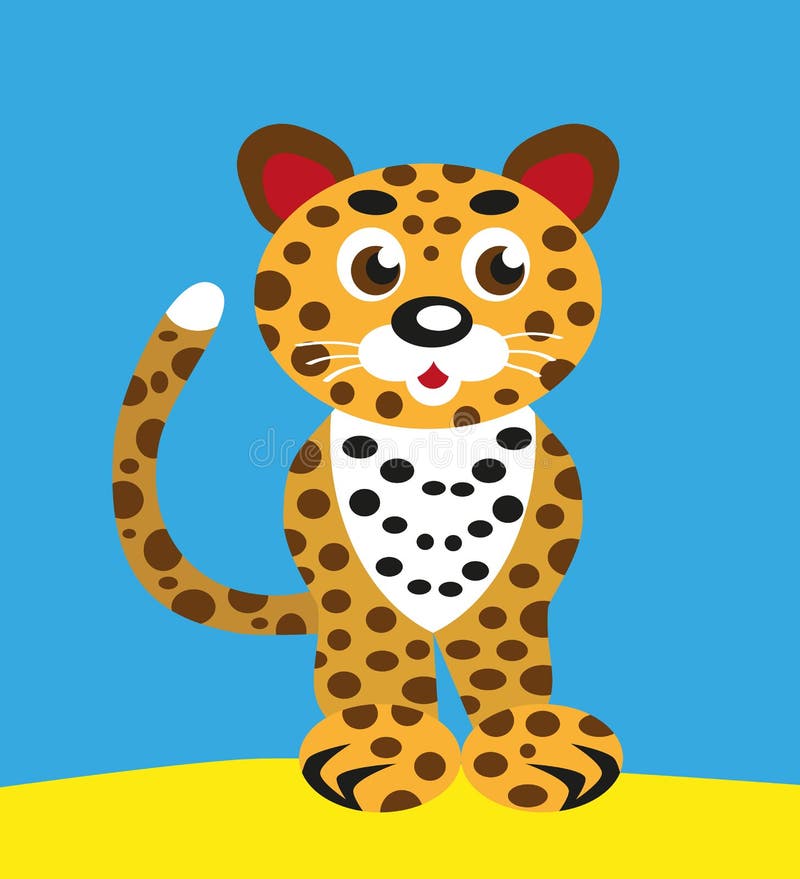 Leopard stock vector. Illustration of animation, beast - 41895253