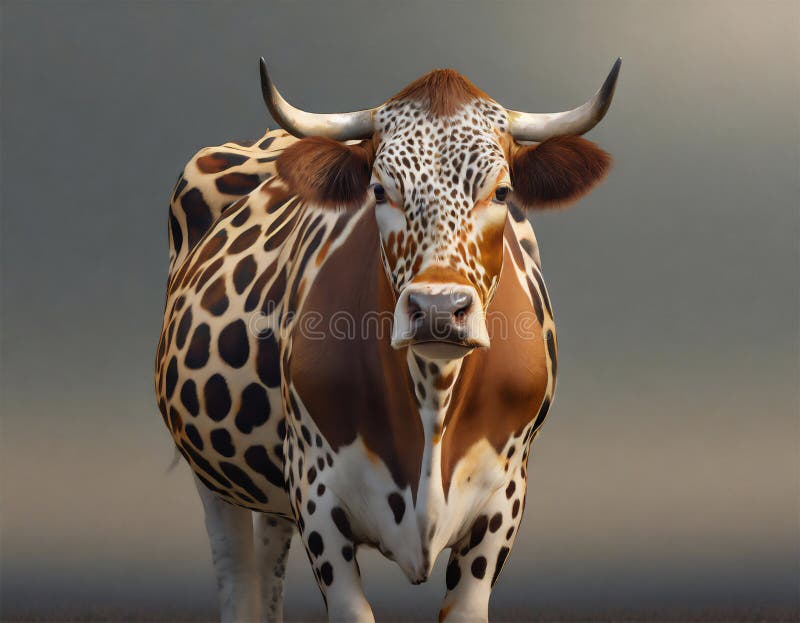 Leopard cow stock illustration. Illustration of bluff - 347936642