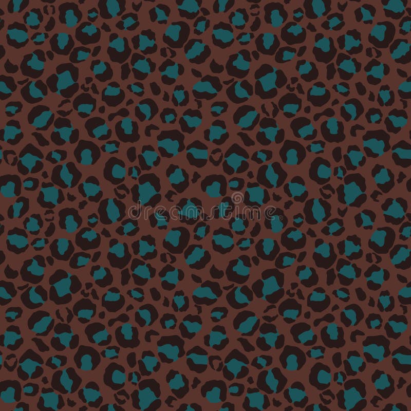 Funky Leopard Print Seamless Pattern Stock Vector - Illustration of ...