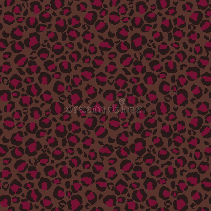 Funky Leopard Print Seamless Pattern Stock Vector - Illustration of ...