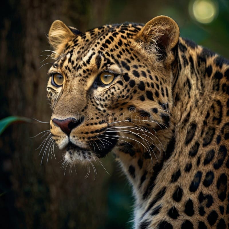 Leopard face head stock illustration. Illustration of welfare - 327043341