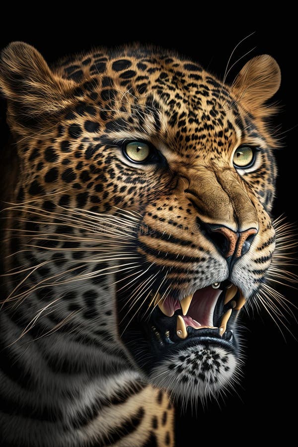 Leopard Front Face Stock Illustrations – 379 Leopard Front Face Stock ...