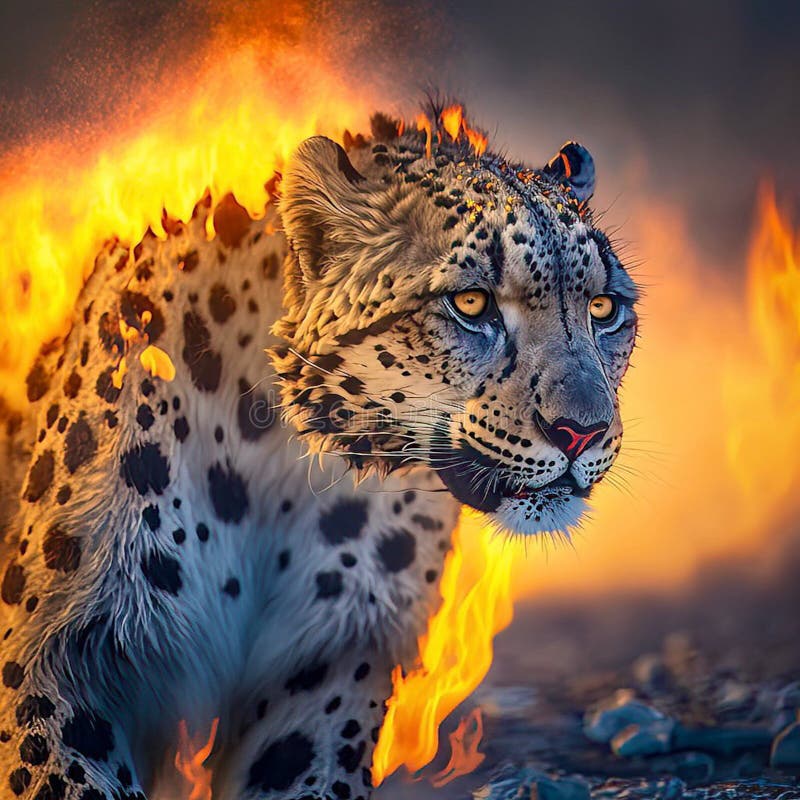 Leopard and Flame, Tribal Tattoo Stock Vector - Illustration of nature ...