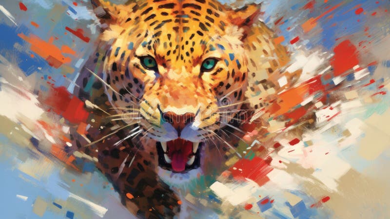 Leopard Form and Spirit through an Abstract Lens Dynamic and Expressive ...