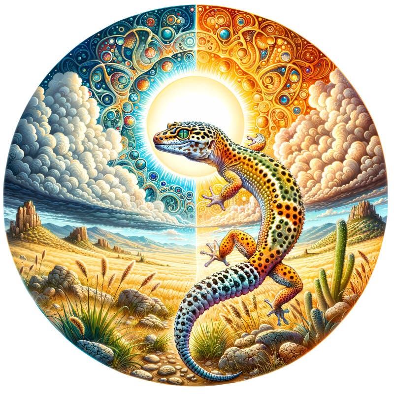 Leopard Gecko with Intricate Colorful Patterns Stock Photo ...