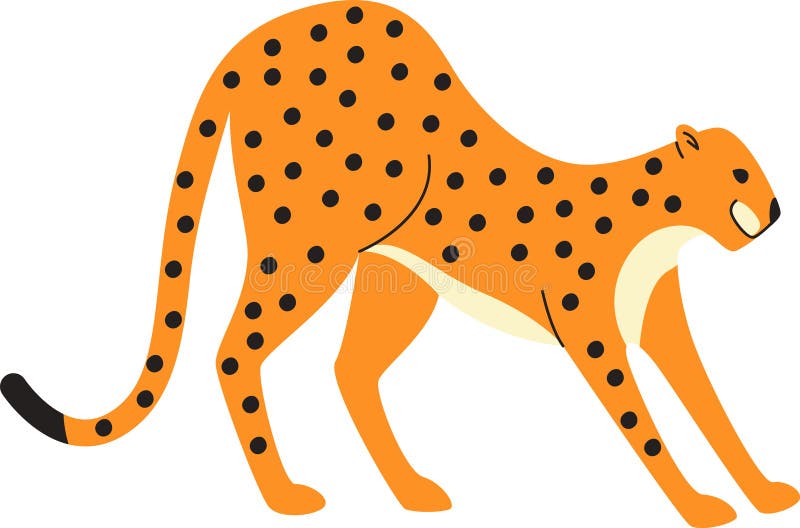 Leopard Hand Drawn stock vector. Illustration of safari - 325384563