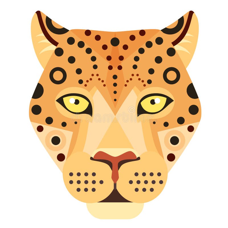 Leopard-Hauptlogo Gepard-Vektor-dekoratives Emblem Vektor Abbildung ...