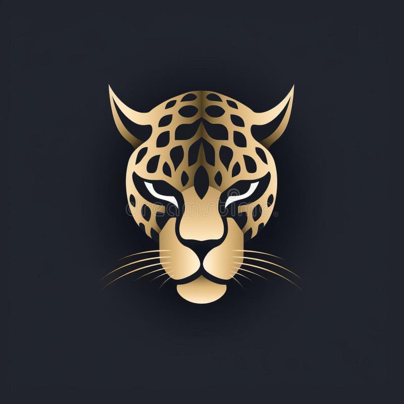 Leopard Head Simple Logo Graphic Design in Flat Style Stock ...