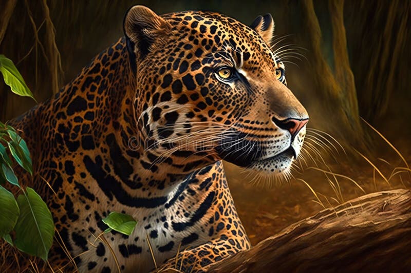 Leopard High Quality Closeup. Generative AI Stock Illustration ...