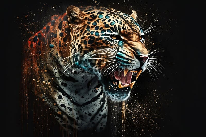 Leopard High Quality Closeup. Generative AI Stock Illustration ...