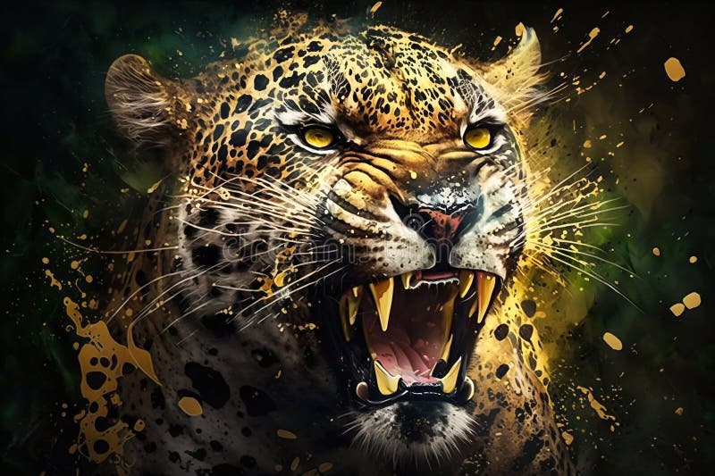 Leopard High Quality Closeup. Generative AI Stock Illustration ...