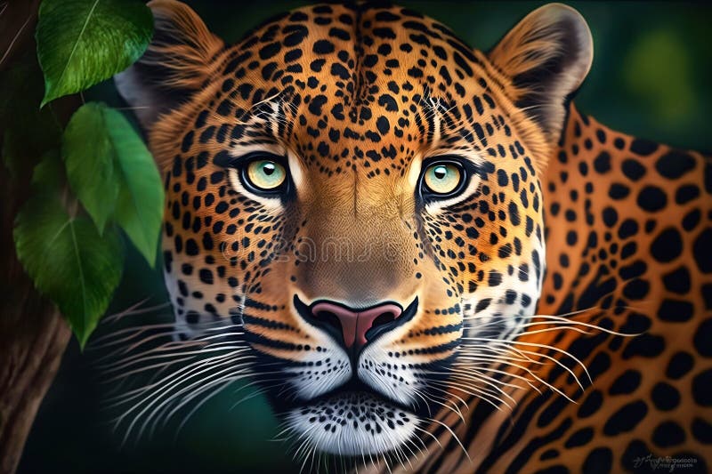 Leopard High Quality Closeup. Generative AI Stock Illustration ...