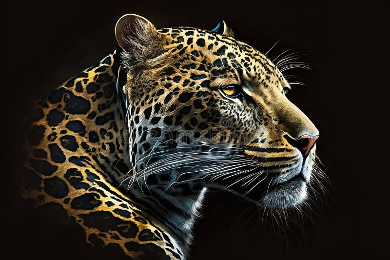 Leopard High Quality Closeup. Generative AI Stock Illustration ...