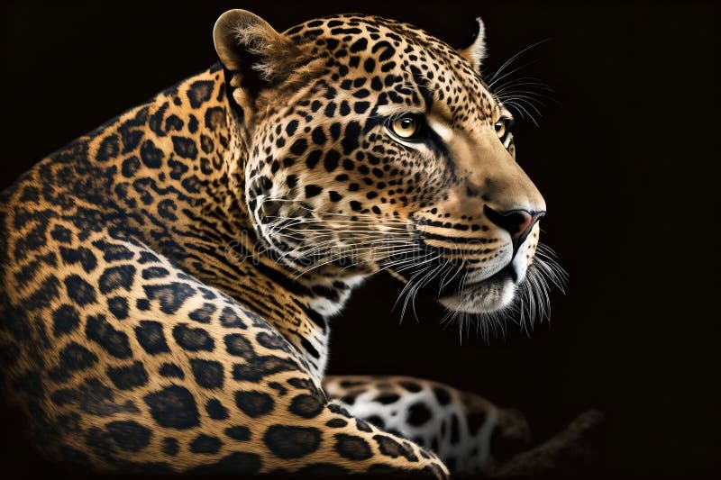Leopard High Quality Closeup. Generative AI Stock Illustration ...