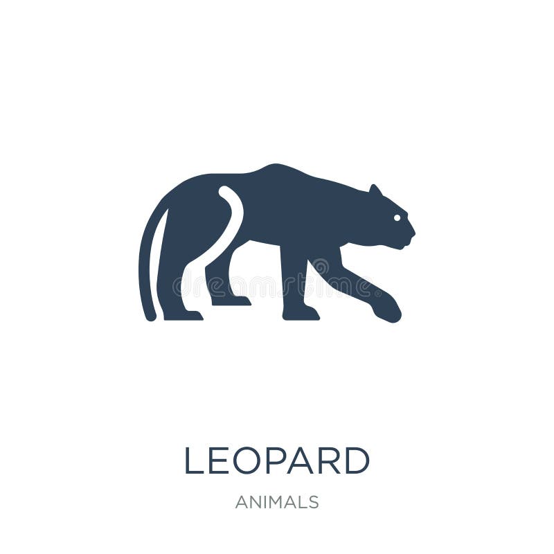 Leopard Icon in Trendy Design Style. Leopard Icon Isolated on White ...