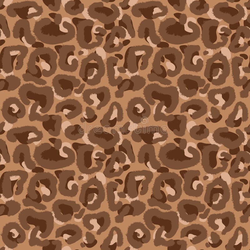 Leopard Imitation Brown Seamless Pattern. Vector Illustration Stock ...