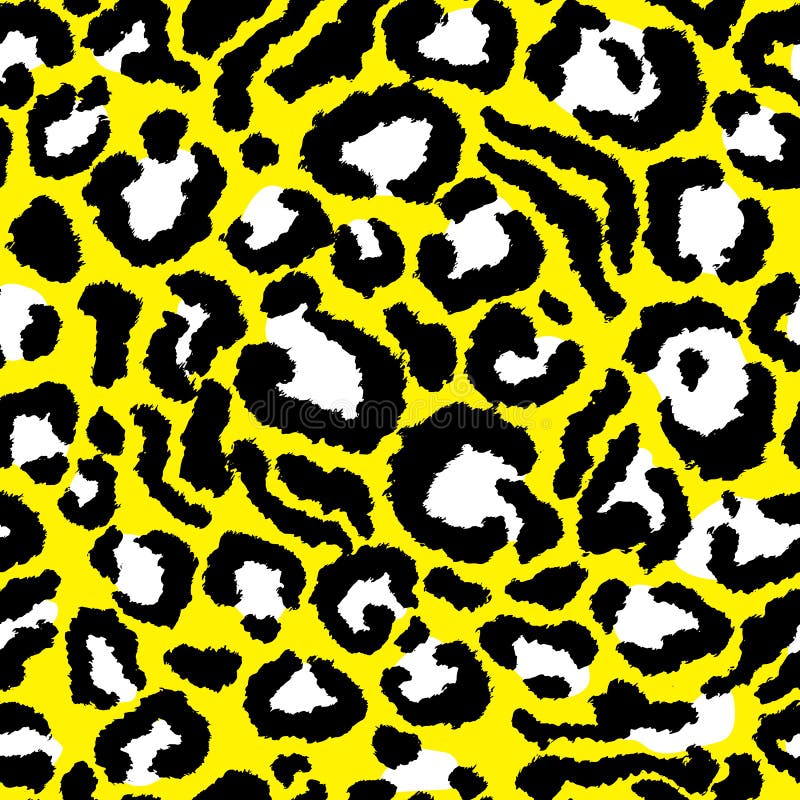 Leopard Imitation Seamless Yellow Pattern. Vector Illustration Stock ...