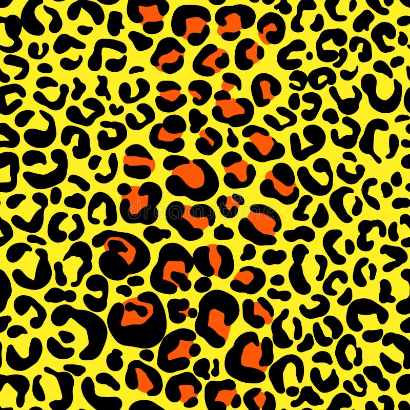 Leopard Imitation Seamless Yellow Pattern. Vector Illustration Stock ...