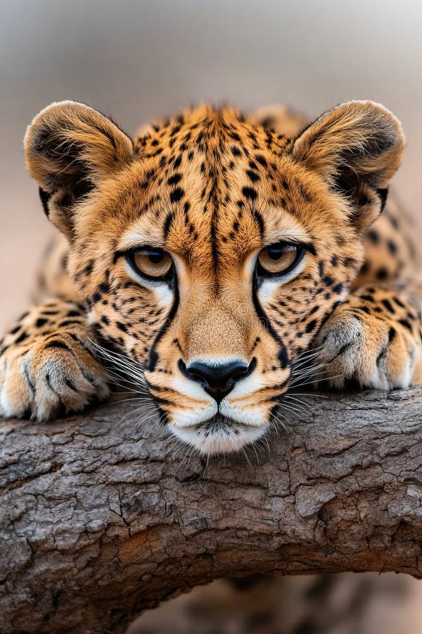A Leopard Laying on Top of a Tree Branch Stock Image - Image of ...