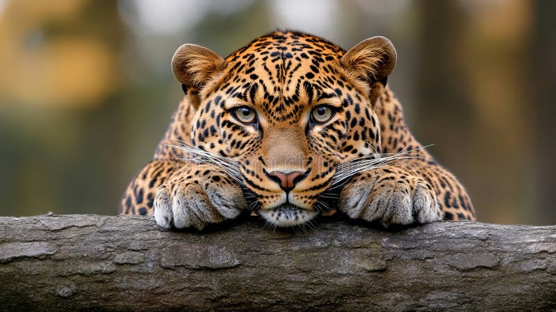 Leopard Laying Top Tree Branch Stock Photos - Free & Royalty-Free Stock ...