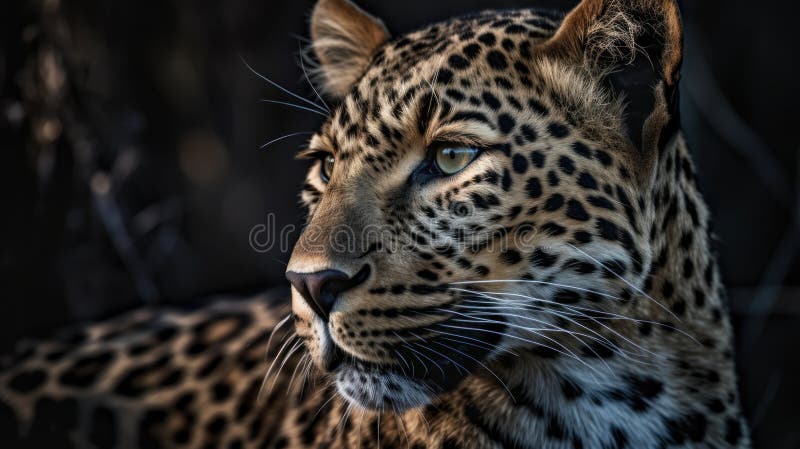 Leopard. Leopard in Front Walking. Leopard Portrait. Stock Illustration ...