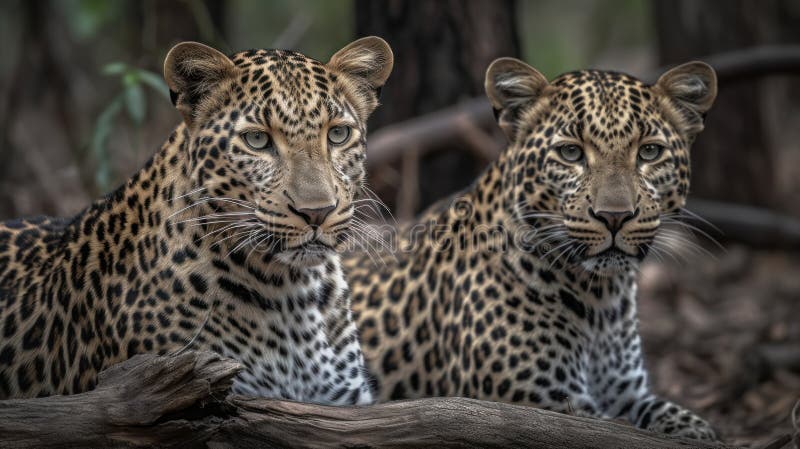 Leopard. Leopard in Front Walking. Leopard Portrait. Stock Illustration ...