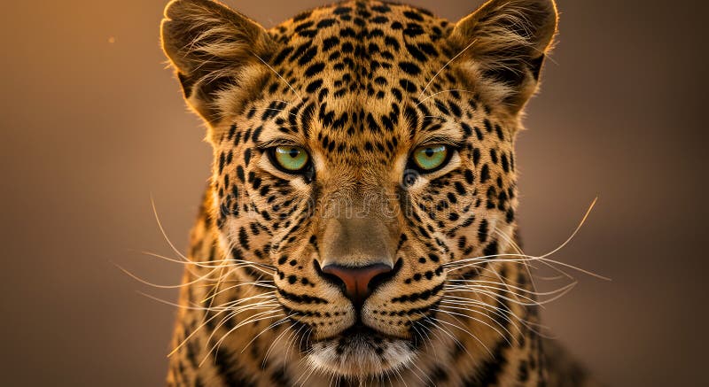 Leopard Looking at the Camera. AI-generated. Stock Illustration ...