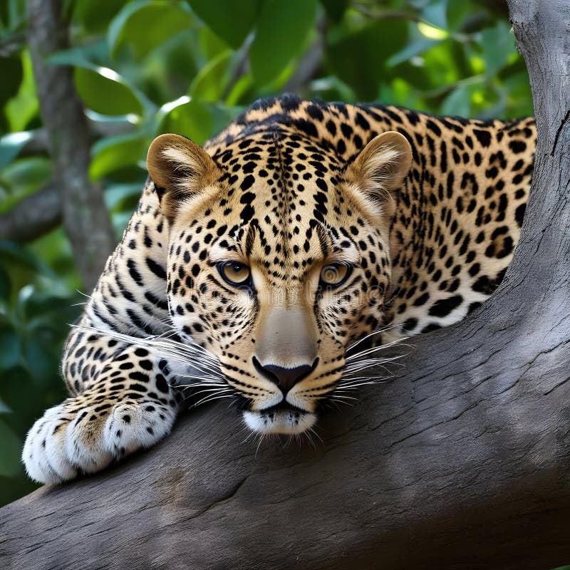 Leopard Lying in Wait, Ai-generatet Stock Image - Image of delta ...