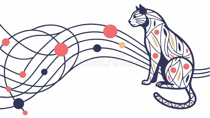 Leopard with Musical Notes and Wavy Lines, Vector Design Generative AI ...