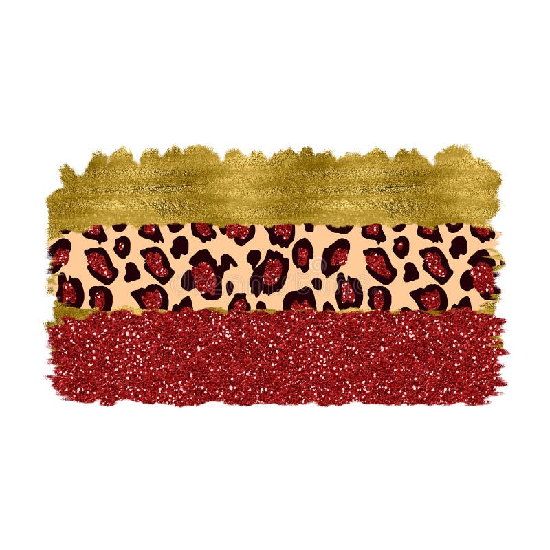 Leopard Brush Paint Stroke. Stock Backdrop Illustrtion. Stock Image ...