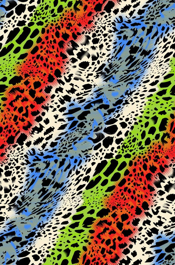 Leopard Pattern Colorful Background Stock Illustration - Illustration ...