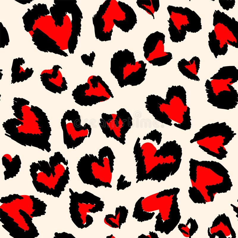 Seamless Animal Skin Heart Pattern Stock Illustrations – 639 Seamless ...