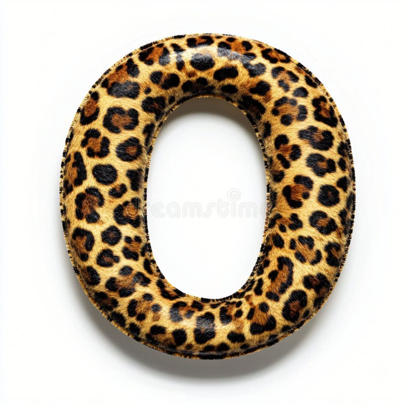 Leopard Print Number Zero Wild Animal Print Fashionable Zero Shaped ...