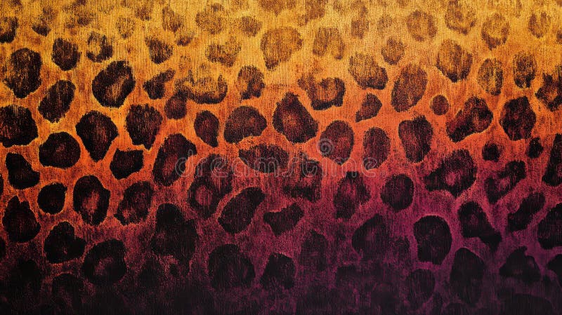 Leopard Print Pattern with Gradient Texture in Orange and Black Theme ...