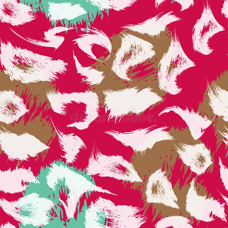 Leopard Print Pattern. Repeating Seamless Vector Animal Background ...